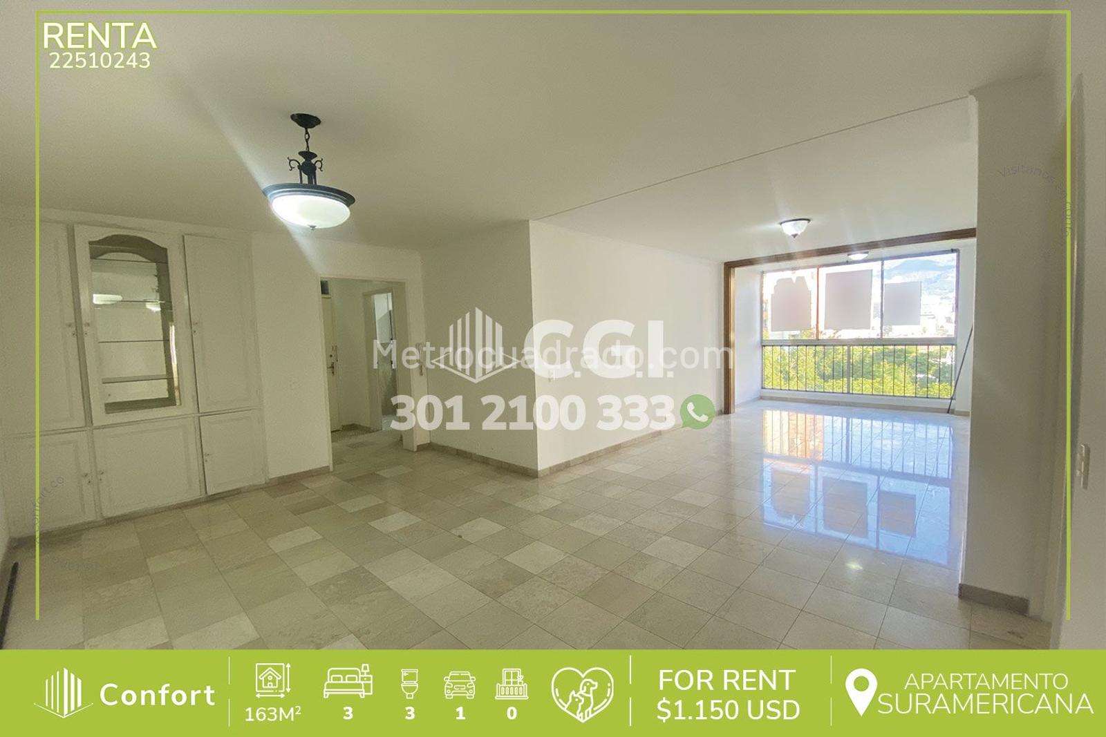 Arriendo de Apartamento en Suramericana - Medellín - 16174-M5414622