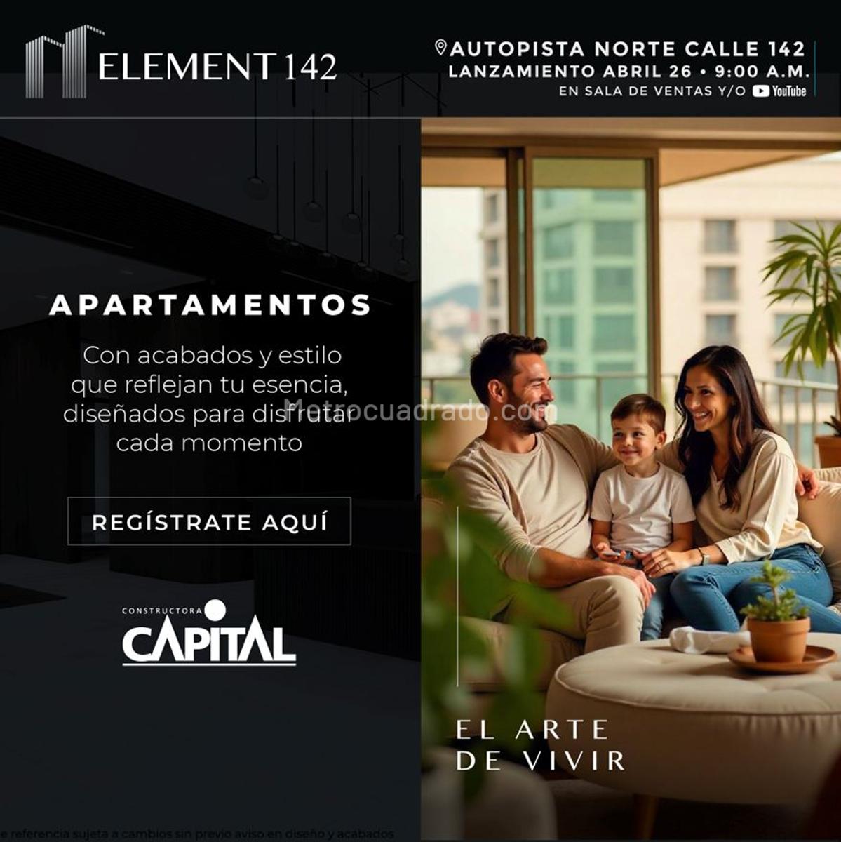 Proyecto ELEMENT 142 ,Apartamentos nuevos en Autopista norte con calle ...