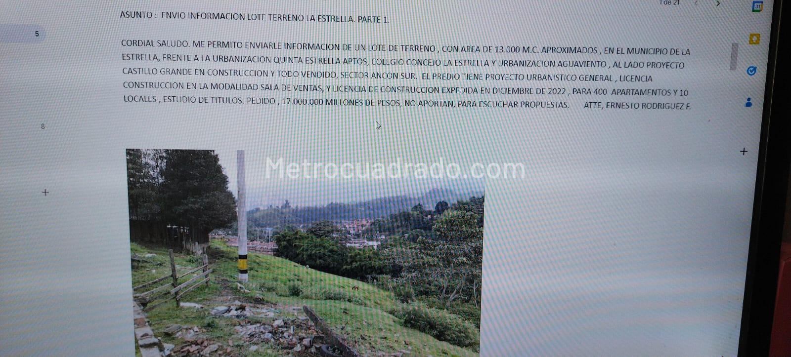 Venta de Lote o Casalote en La estrella - Medellín - 3147-M4567052